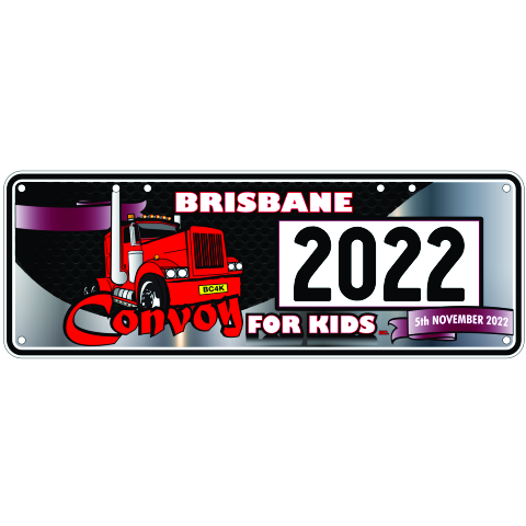 2022 BC4K Number Plate – Brisbane Convoy for Kids